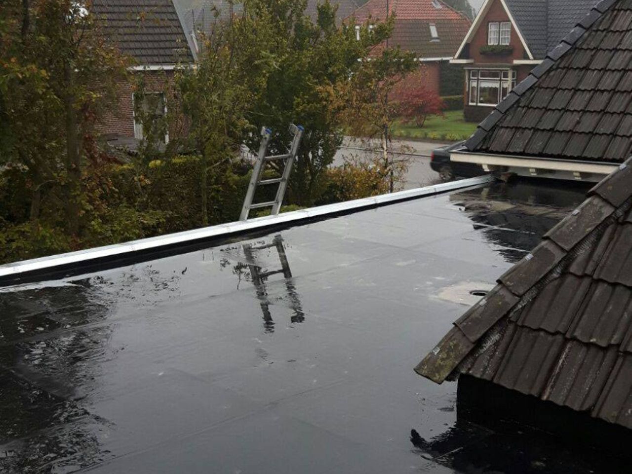 Water op plat dak - Budgetdak.nl